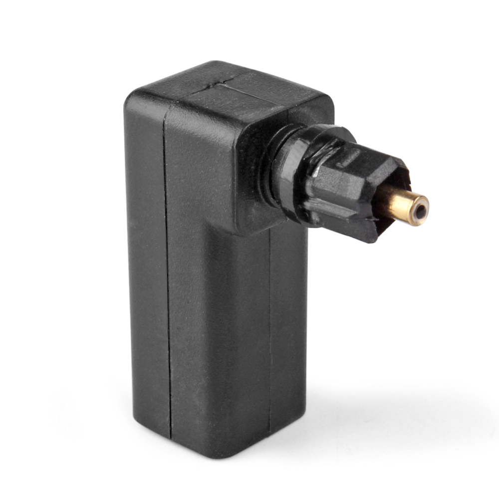 90 Degree Right Angle Toslink Digital Optical Jack to Plug Audio ...