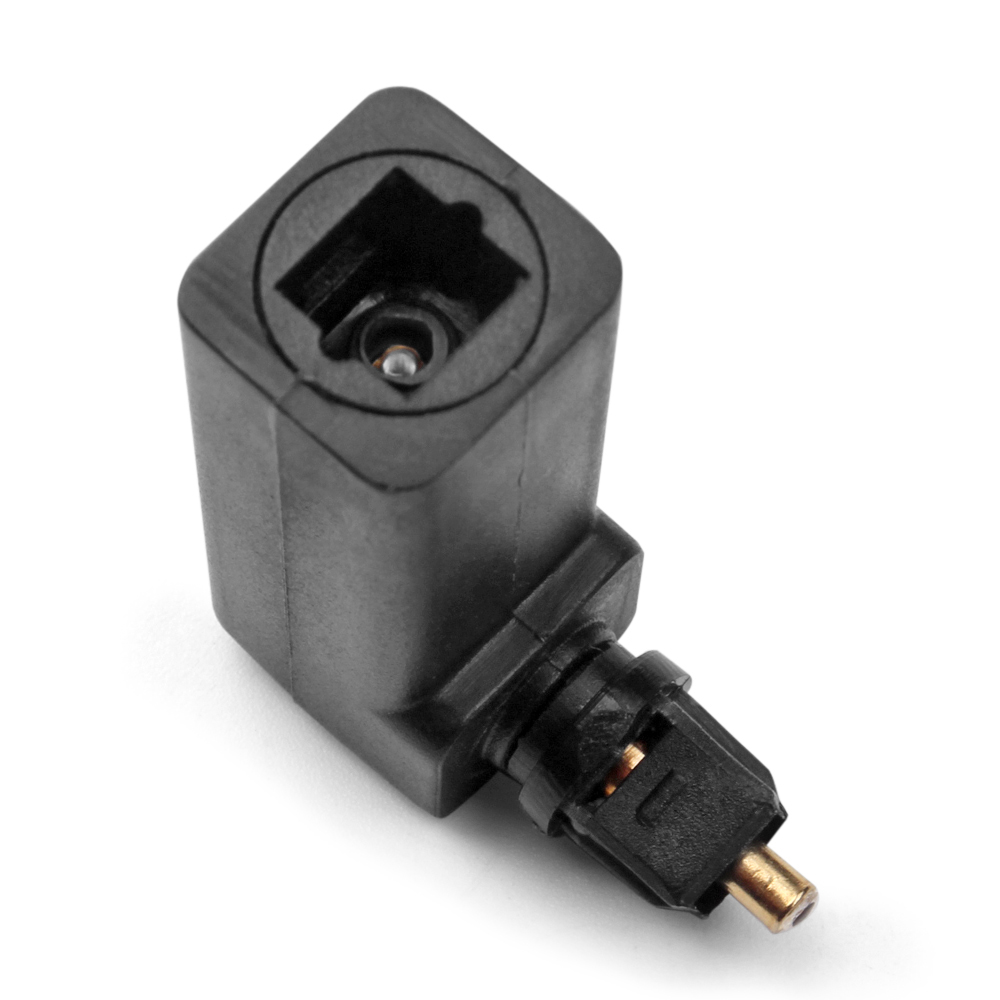 90 Degree Right Angle Toslink Digital Optical Jack to Plug Audio ...