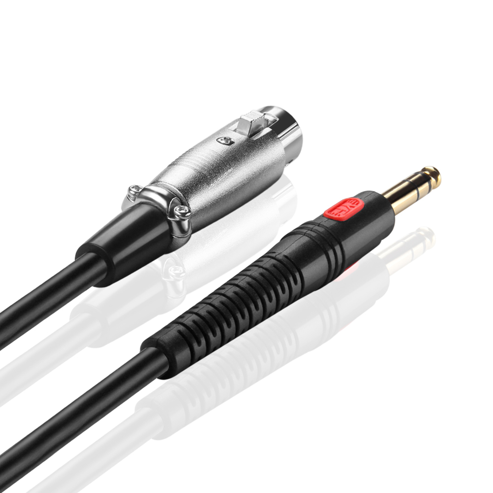 Female Xlr To 1/4 6ft XLR Female To 1/4" TRS Stereo Cable - Shielded ...
