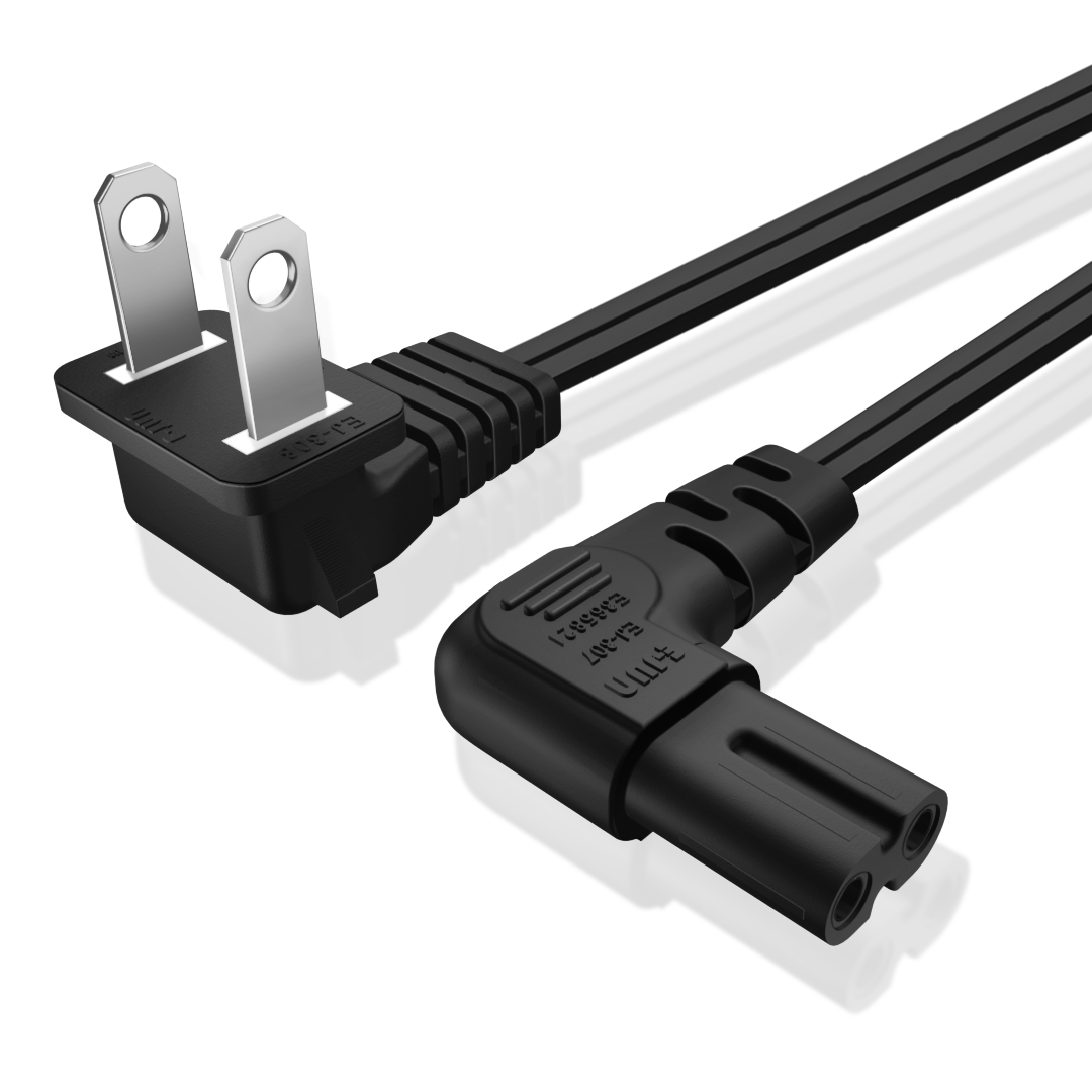 right angle tv power cable