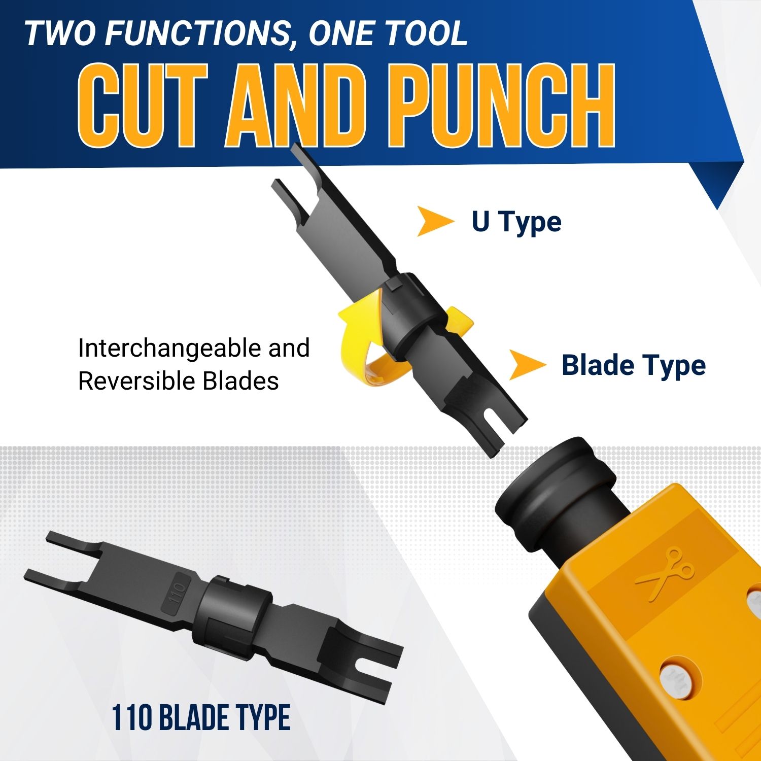 Takedown Pin Tool 110-Type Punch Down Tool Replacement Blade - For ...